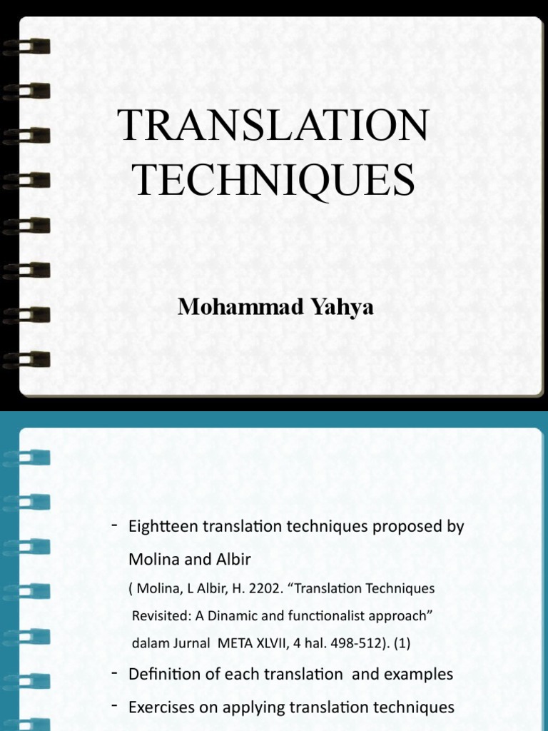 Translation Techniques | PDF | Translations | Word
