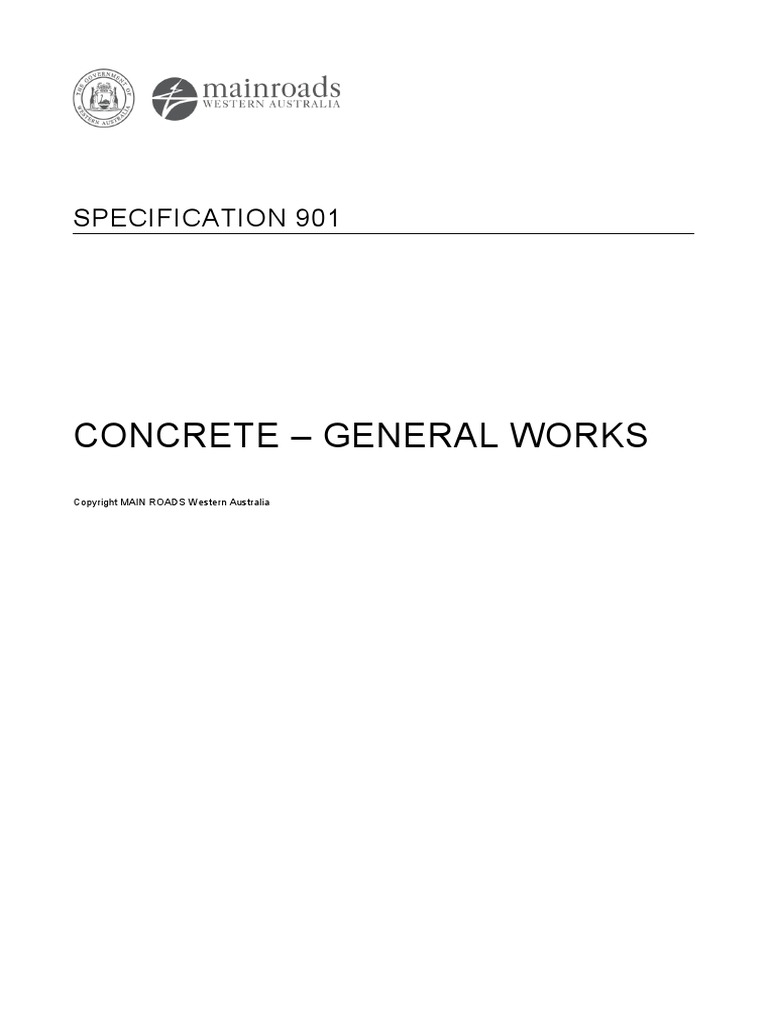 Specification 901 Concrete General Works | PDF | Concrete ...