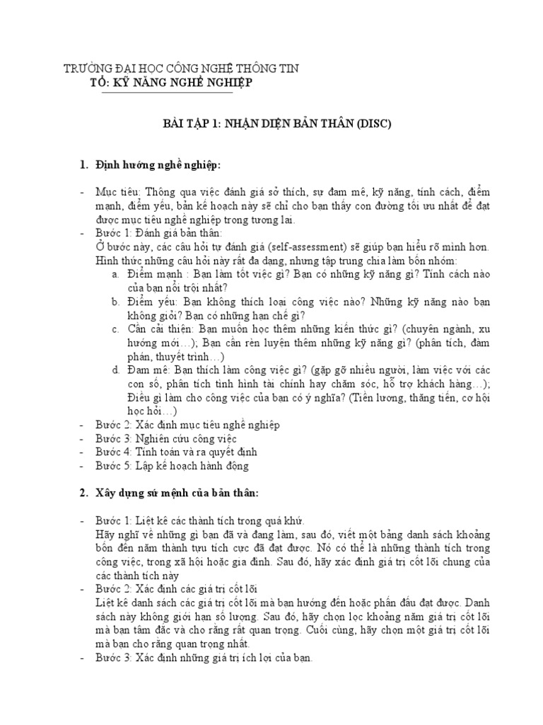 SS004 N25 Bai Tap 1 Nhan Dien Ban Than 1 | PDF