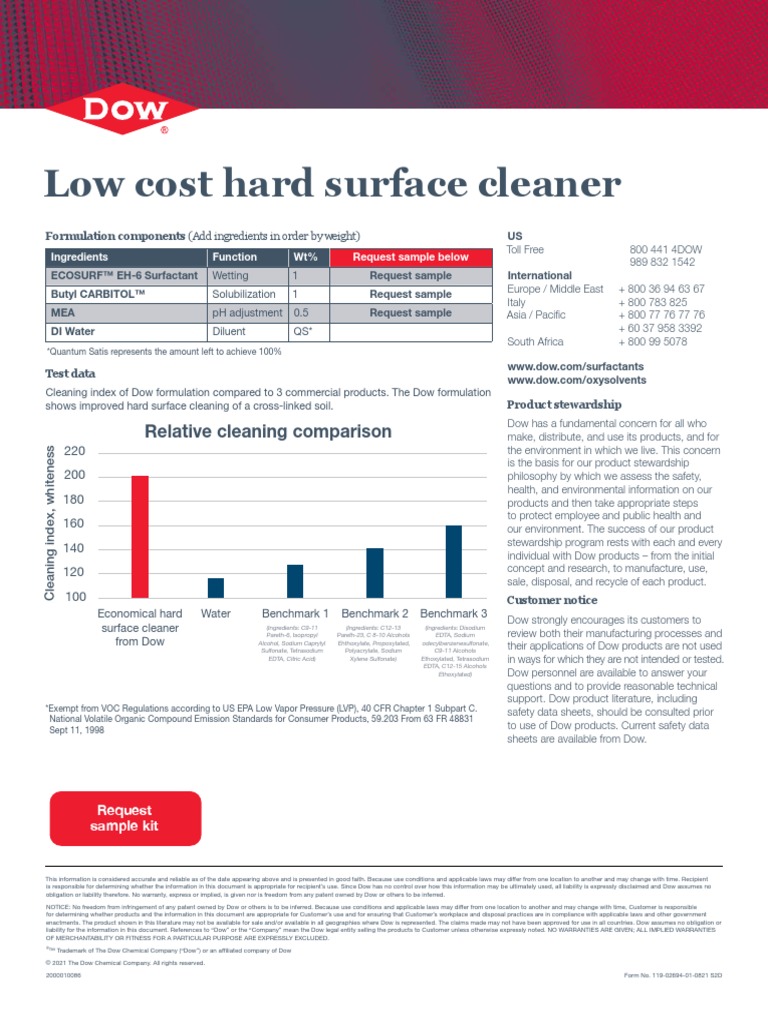 119-02694-01-low-cost-hard-surface-cleaner | PDF | Volatile Organic ...