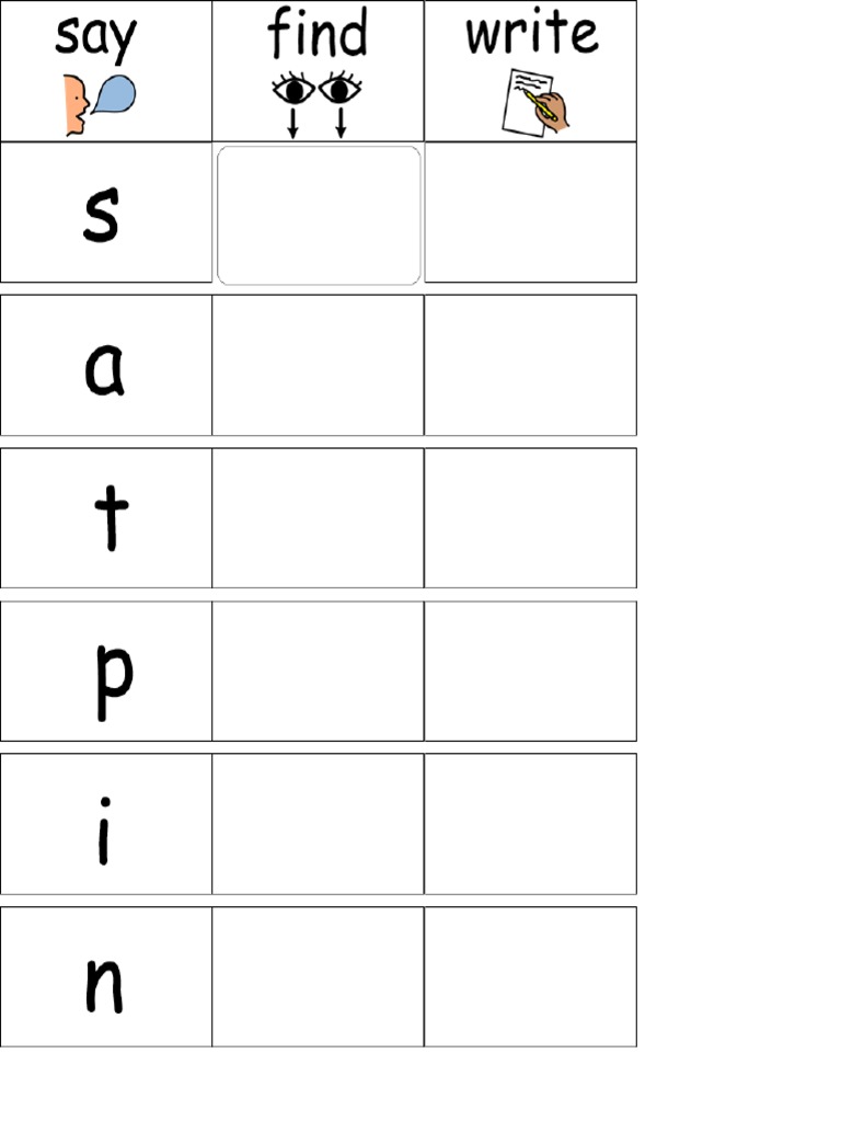 SATPIN Find and Write Phonics | PDF