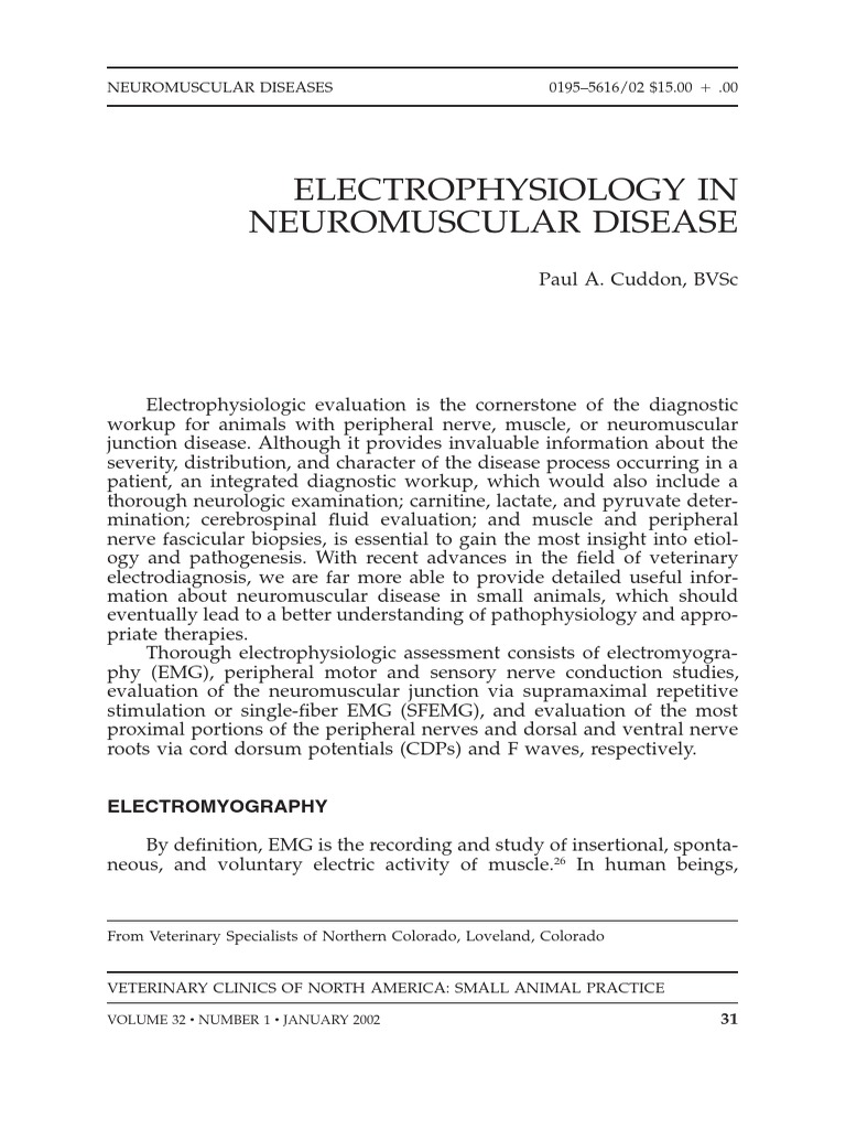 Cuddon - Electrophysiology in Neuromuscular Disease - 2002 | PDF ...