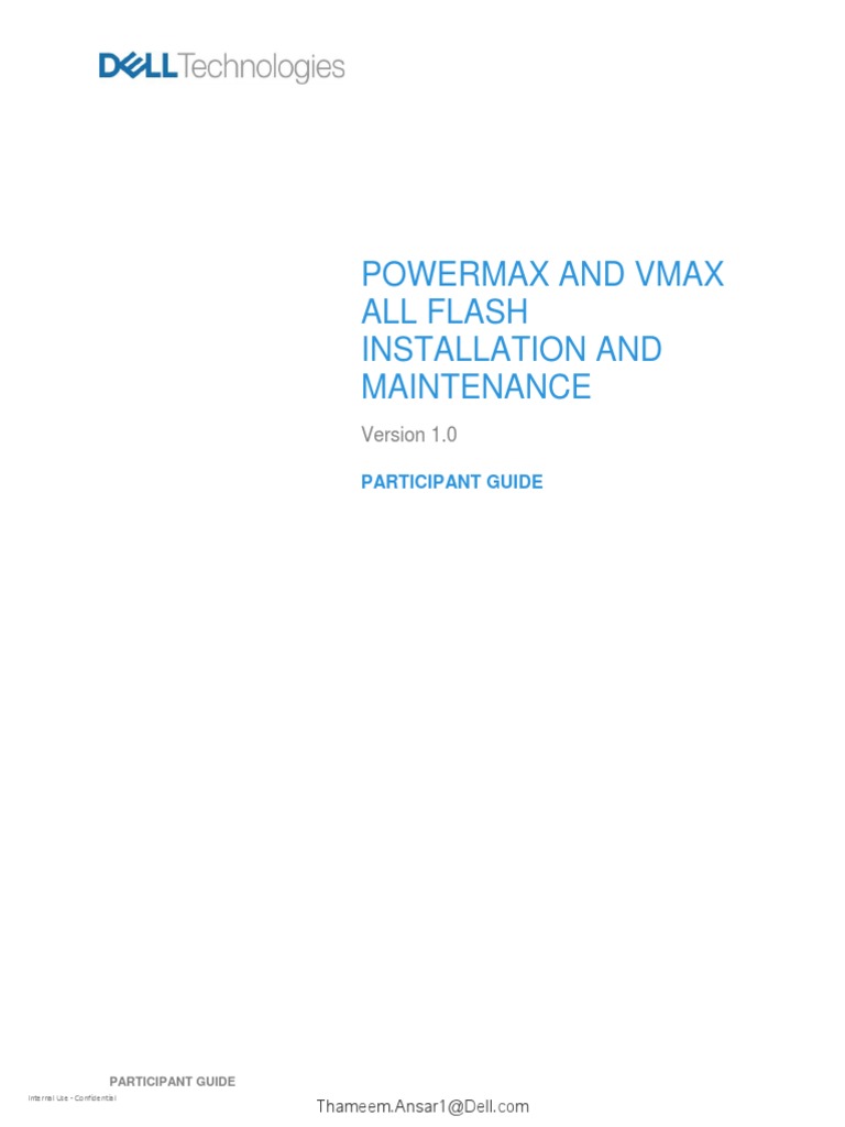 PowerMax and VMAX All Flash Installation and Maintenance - Participant ...