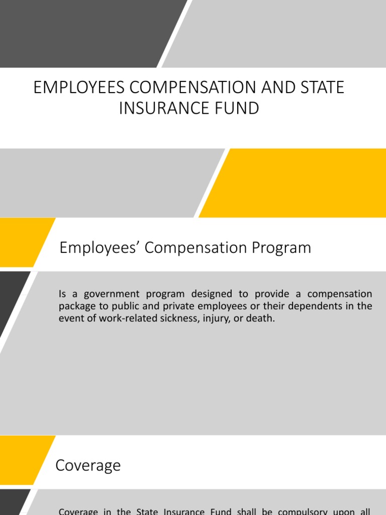 Employees Compensation and State Insurance Fund | Download Free PDF ...