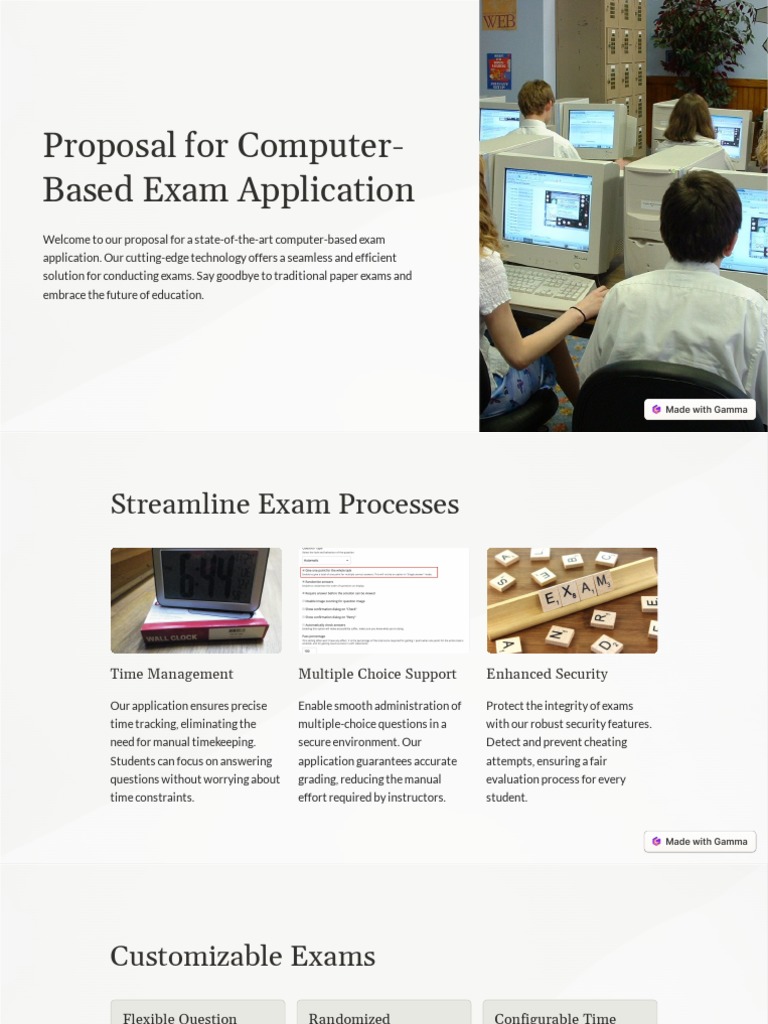 Computer-Based Exam Application Proposal | PDF | Information Technology ...