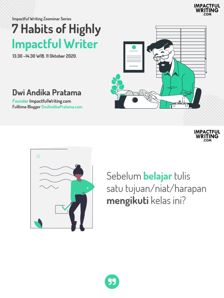 7 Habit of Highly Impactful Writer | PDF