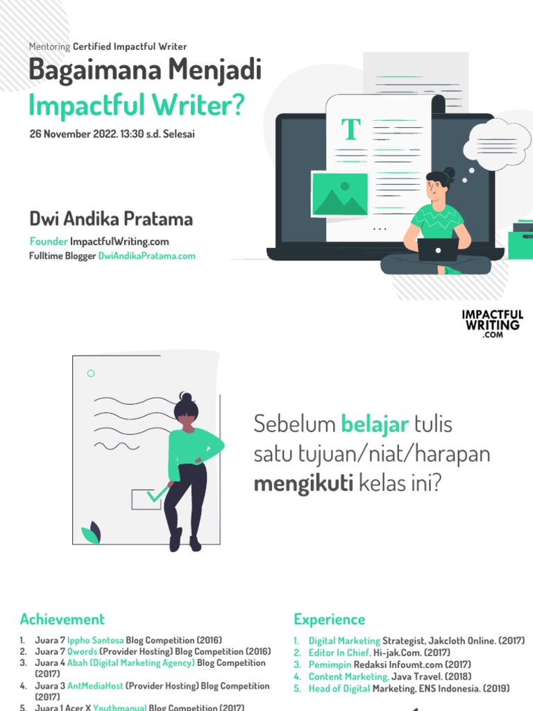 Impactful Writing: Tips dan Strategi | PDF | Pengembangan Diri