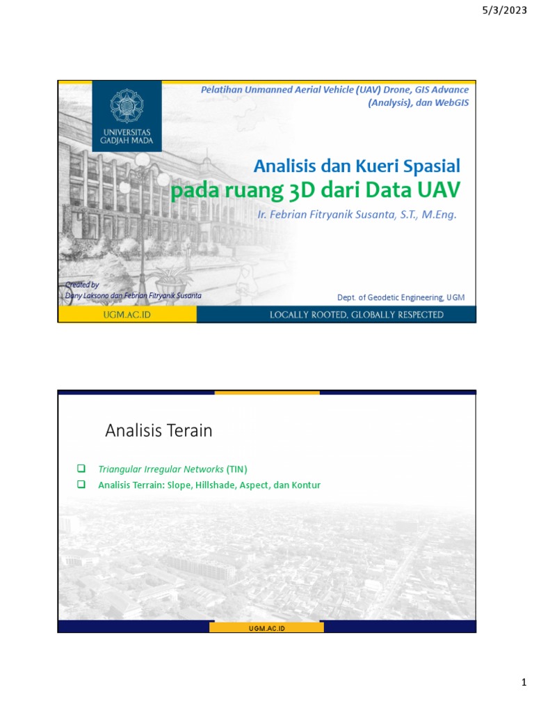 IV.4 - Analisis 3D Dari Data UAV | PDF | Computing | Geographic Data ...