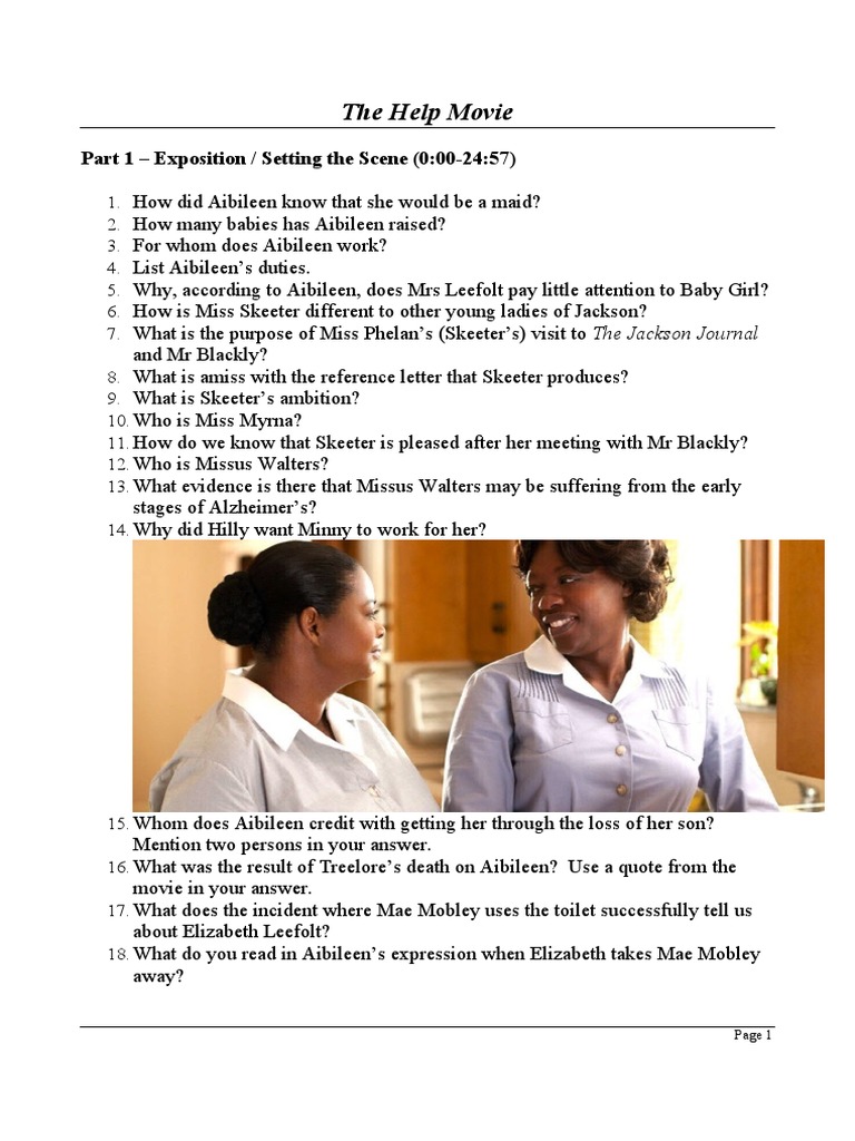 The Help Movie: Exposition Q&A | PDF