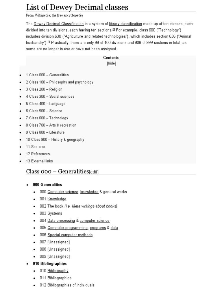 DDC Classes | PDF | Christian Denomination | South America