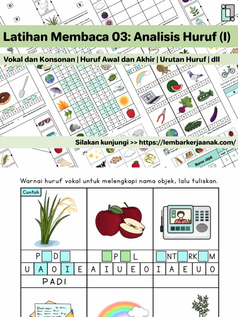 Latihan Membaca 03 - Analisis Huruf - Kapital - Lembarkerjaanak | PDF Latihan Membaca 03 - Analisis Huruf - Kapital - Lembarkerjaanak | PDF