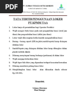 Tata Tertib Penggunaan Locker | PDF