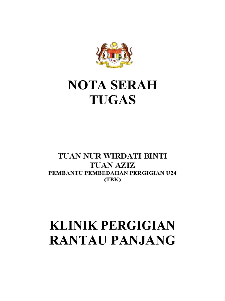 Nota Serah Tugas | PDF