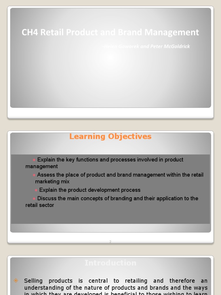 CH4 Retail Product and Brand Management | PDF | Brand | New Product ...