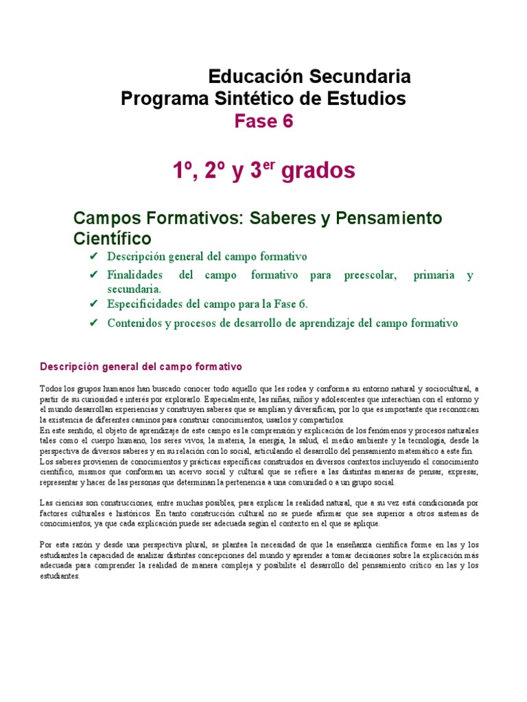 P.sintentico - Saberes y P. Científico | Descargar gratis PDF ...