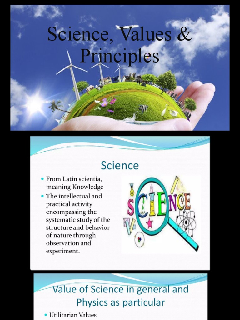 Science, Values & Principles | PDF
