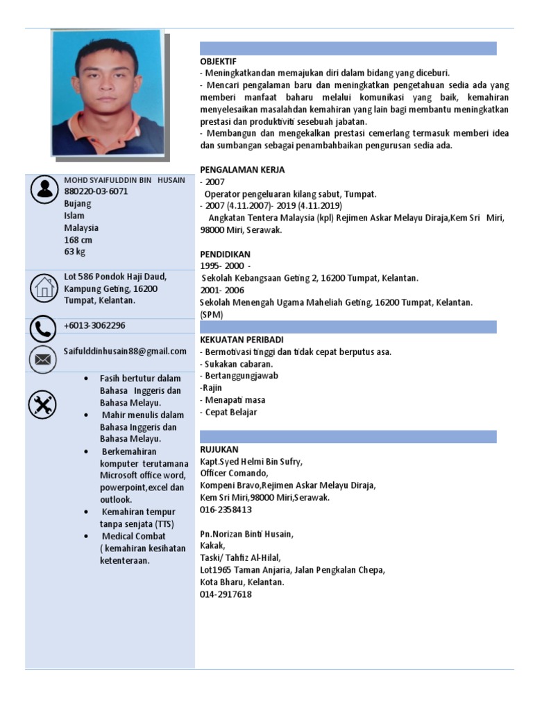 Contoh Resume Terbaik | PDF