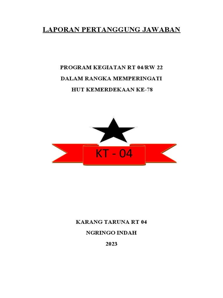 Laporan Pertanggung Jawaban (LPJ) Hut 78 Tahun 2023 | PDF