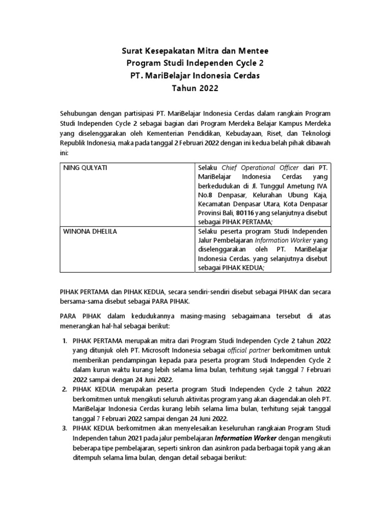 SK Mitra Dan Mentee Information Worker-471 | PDF