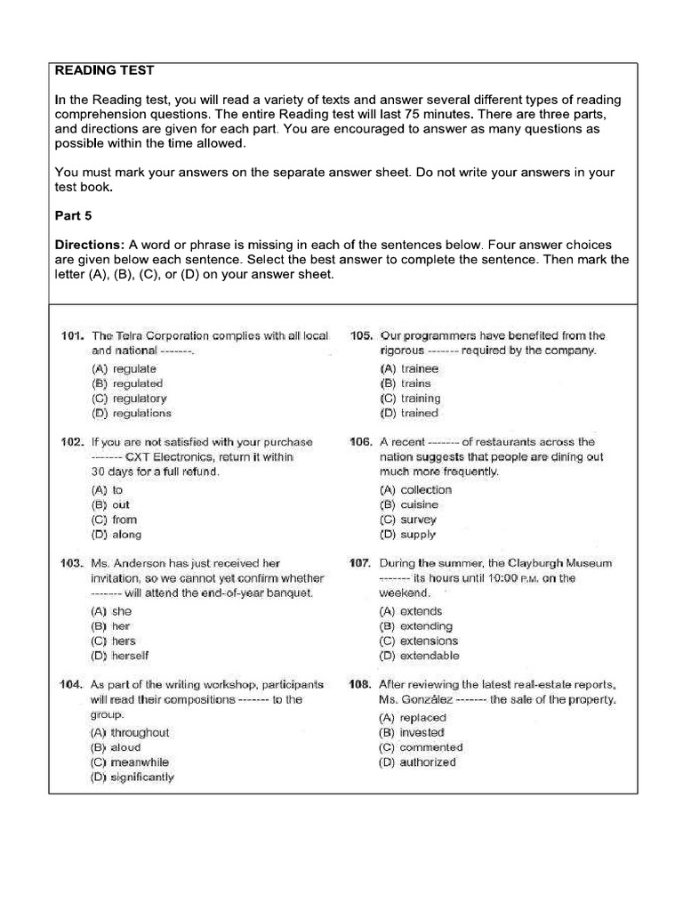 Test 4 - Part 5 | PDF