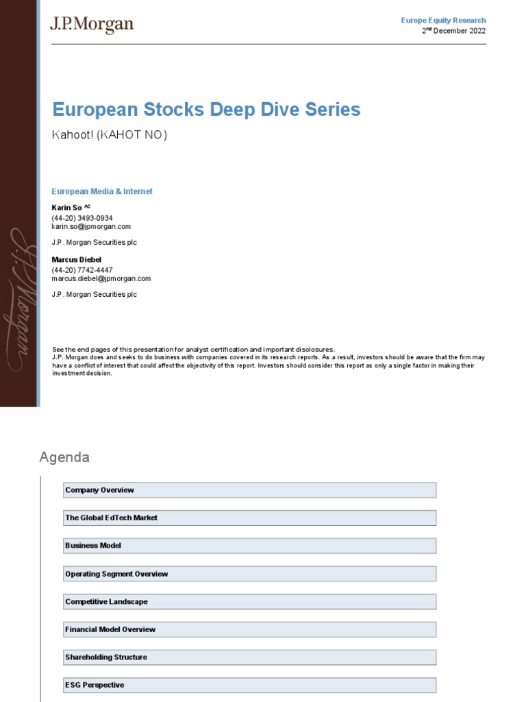 2022-12-02-KAHOT - OL-JPMorgan-Kahoot! Deep Dive Presentation-99468727 | PDF | Educational ...