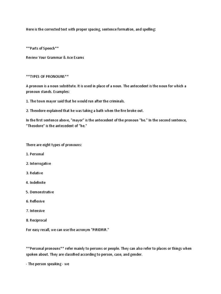3 Types of Pronouns | PDF | Pronoun | Subject (Grammar) 3 Types of Pronouns | PDF | Pronoun | Subject (Grammar)