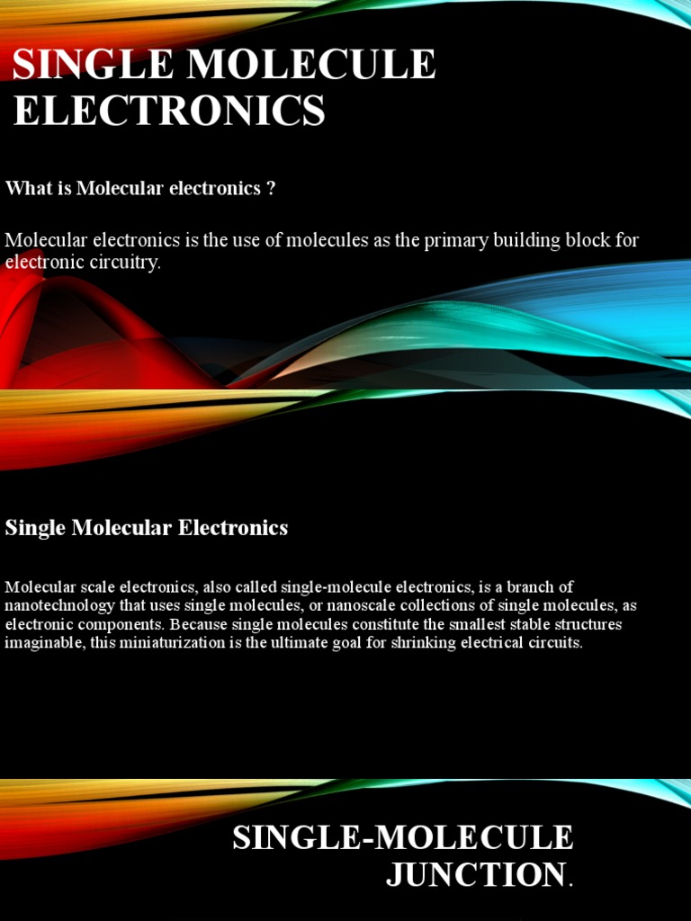 Single Molecule Electronics | PDF | Computers | Technology & Engineering