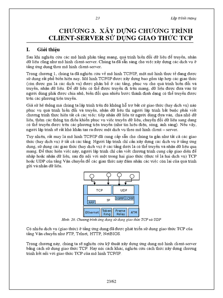 Giao Trinh Lap Trinh Mang TCPSocket | PDF