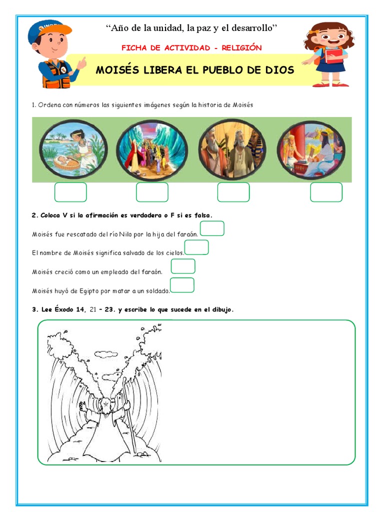 Ficha Religion - Moisés Libera El Pueblo de Dios | PDF