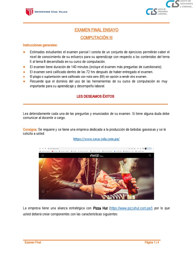 Proyecto Examen Final | PDF