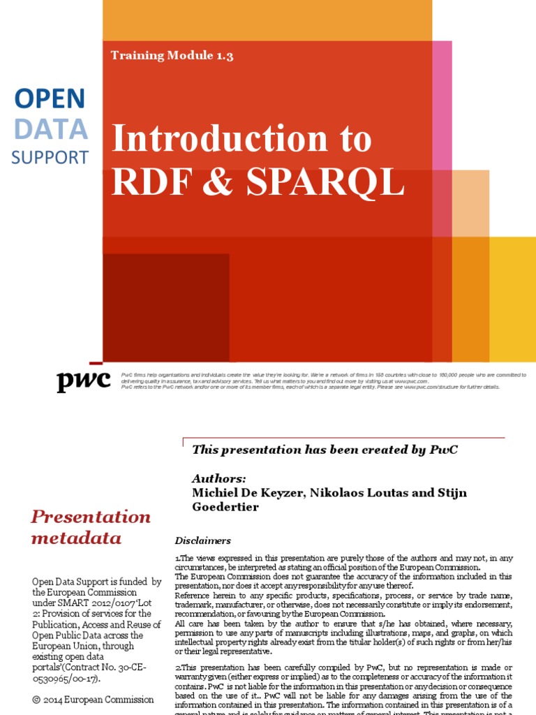 D3.1.7 Training Module 1.3 Introduction To RDF - SPARQL - EUI - v0.08 | PDF | Resource ...