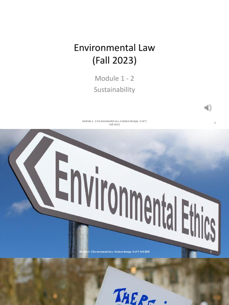 Module 1 - 2 Sustainability 2023 | PDF | Environmental Law | Sustainability