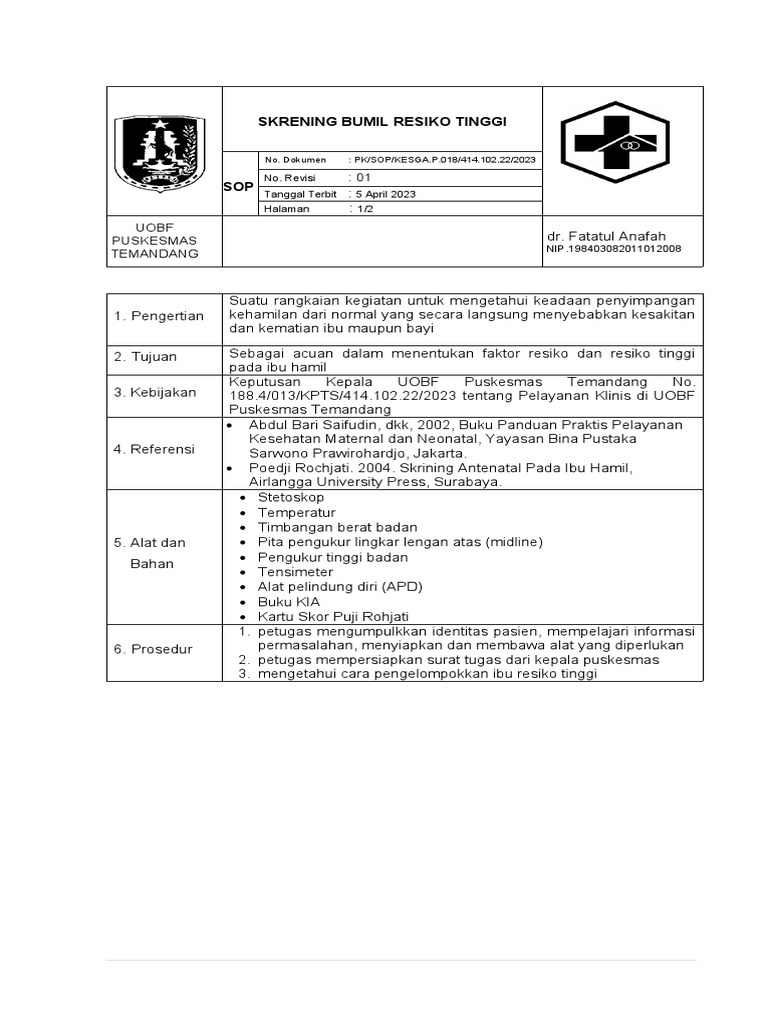 Skrening Bumil Resti | PDF