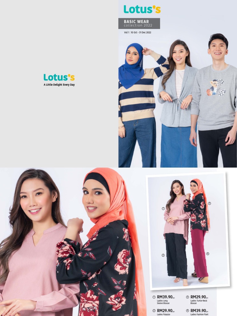 LOTUSS STORES (MALAYSIA) SDN BHD - Lotus's Basic Wear Collection 2022 | PDF | Trousers | Sweater