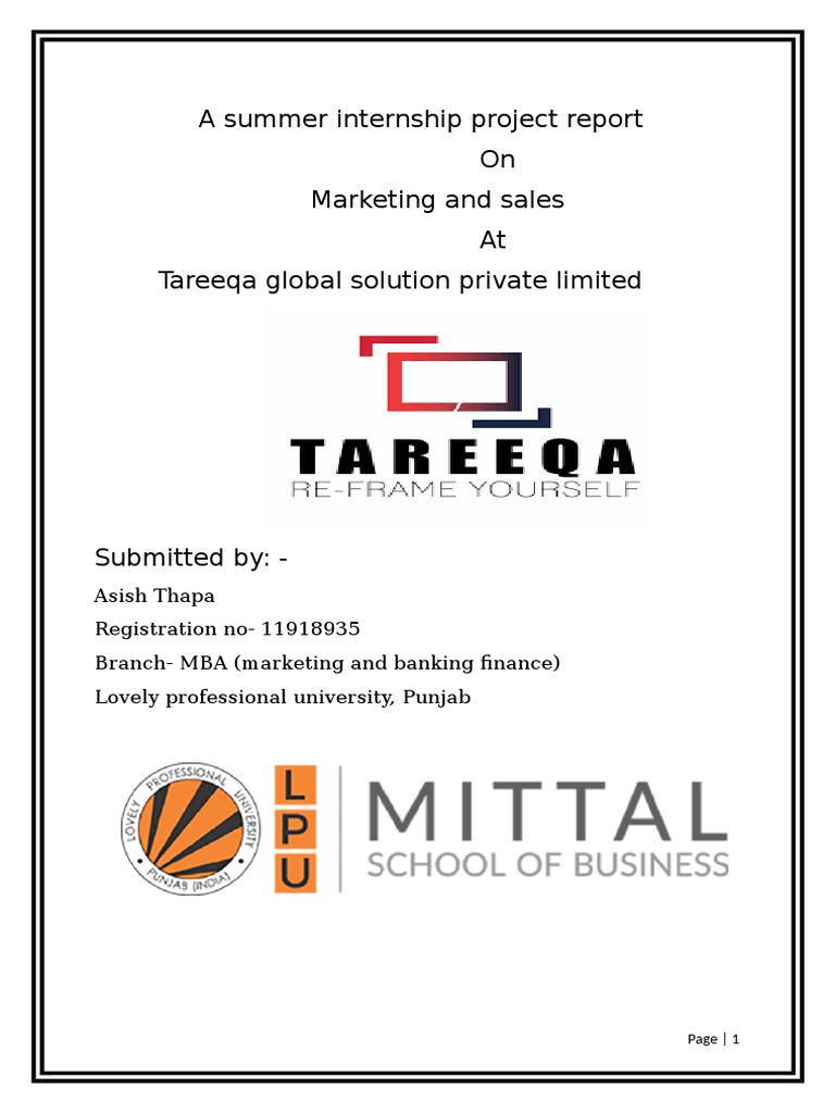 A Summer Report Tareeqa | PDF | Smuggling | Corruption