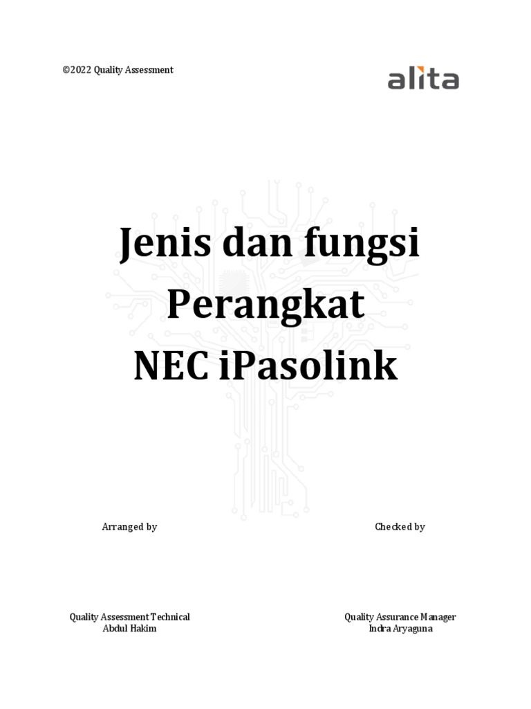 Jenis Dan Fungsi Perangkat NEC Ipasolink | PDF | Modulasi | Hertz