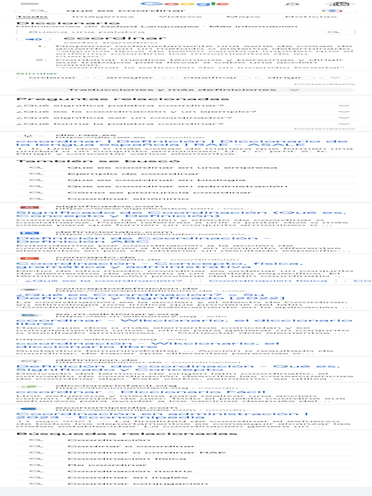 Que Es Coordinar - Buscar Con Google | PDF | Palabra | Lingüística