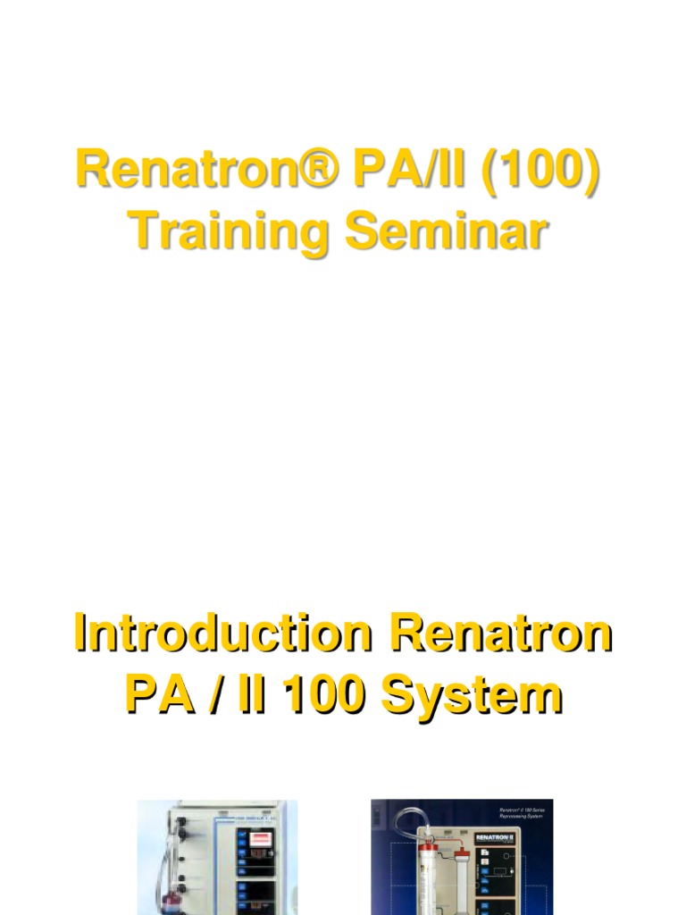 Renatron II 100 (2019) | PDF | Hemodialysis | Water