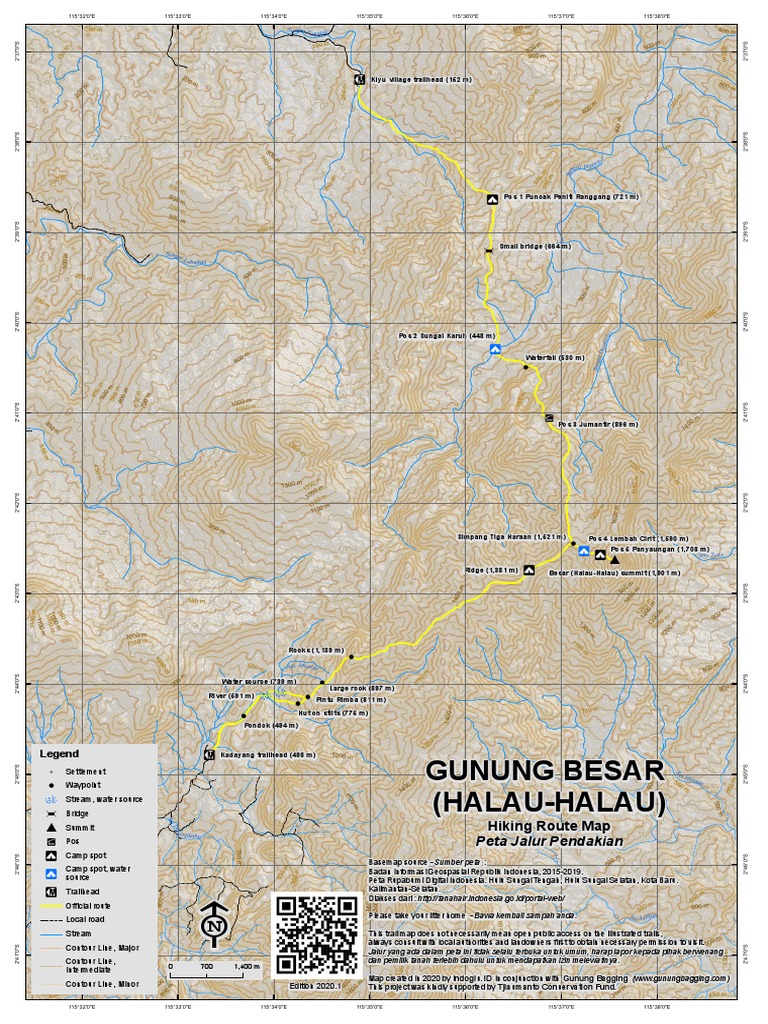 Peta Jalur Pendakian Gunung Besar | PDF
