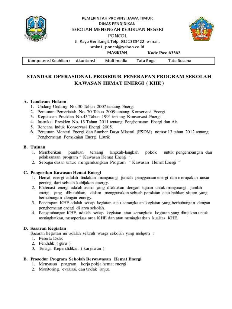 C. SOP Hemat Energi | PDF