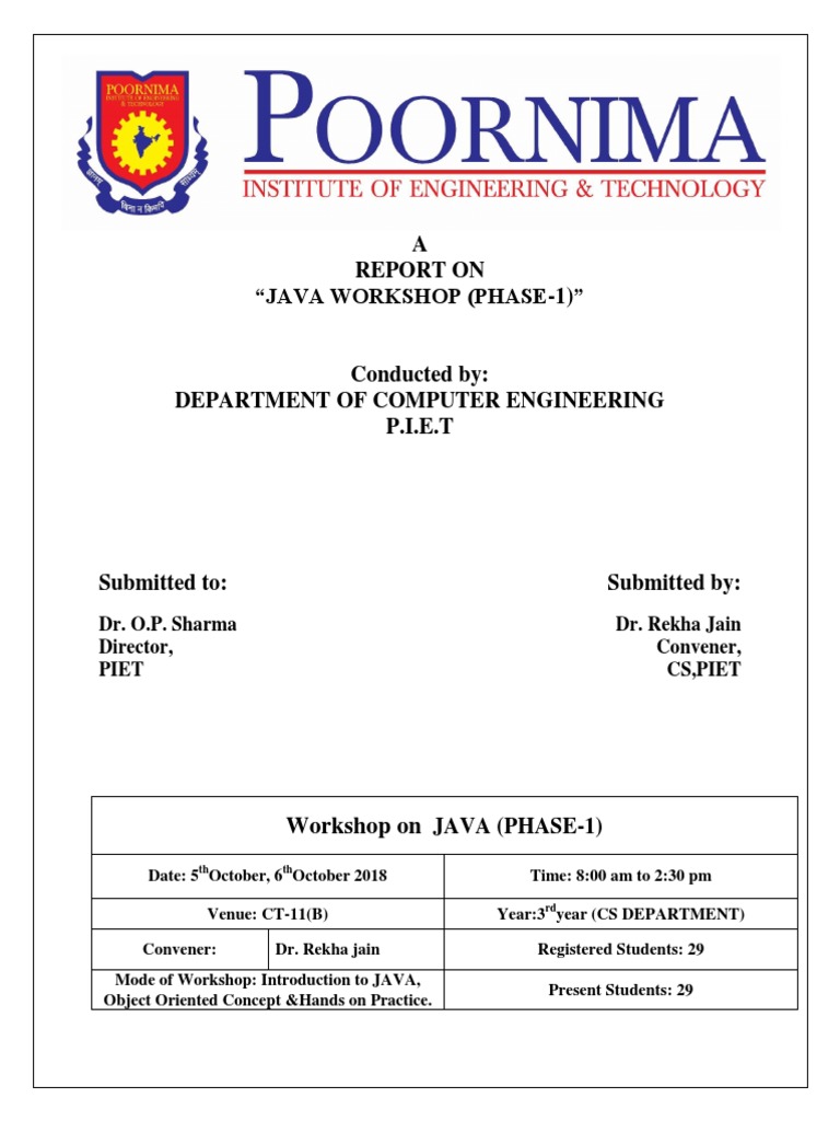 Java Workshop Phase-1 Overview | PDF