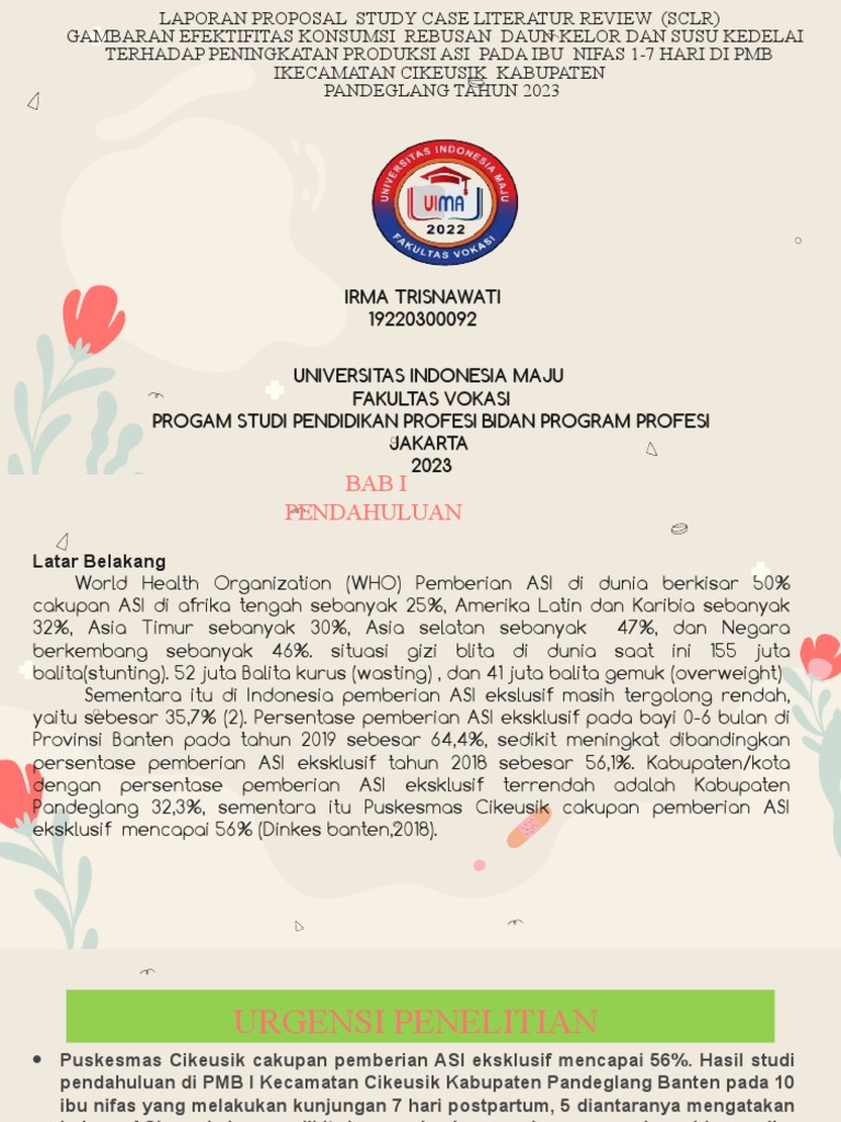 Poroposal SCLR (Irma) | PDF