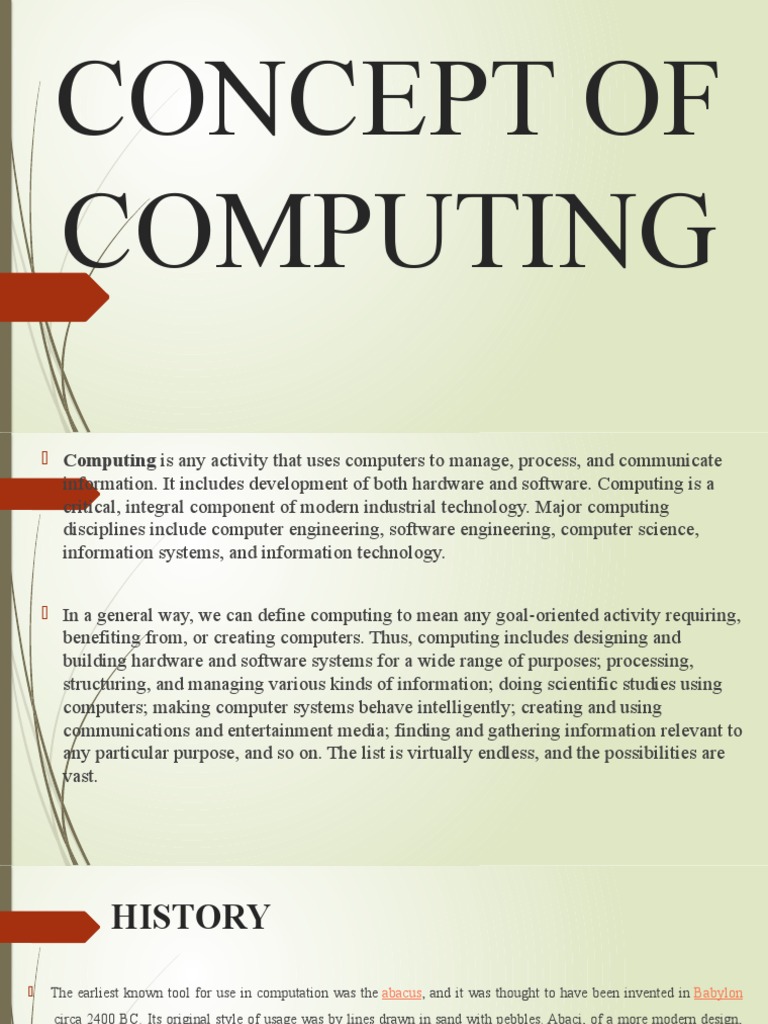 Concept of Computing | PDF | Computing | Transistor