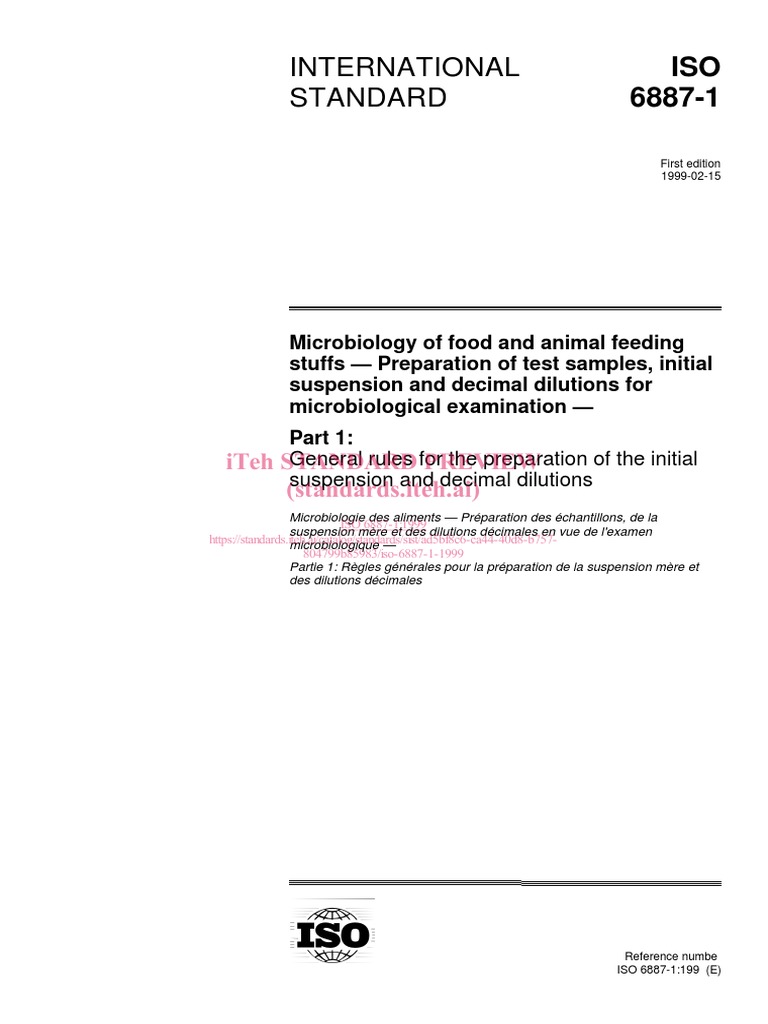 Iso 6887 1 1999 | PDF