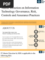 RBI - Master Direction On Information Technology Governance Risk Controls and Assurance ...