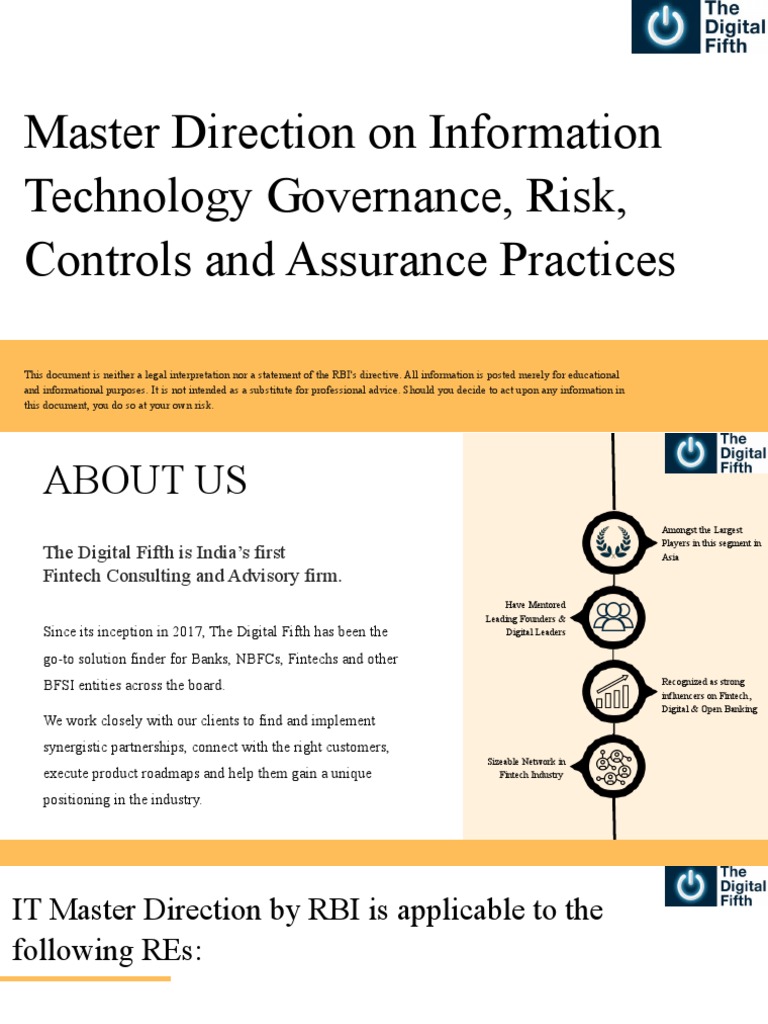 Master Direction Draft On Information Technology Governance Risk ... Master Direction Draft On Information Technology Governance Risk ...