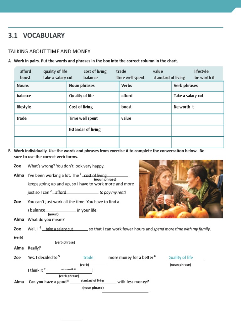 BUS 2.0 Level 4 Lesson Plan 3 Handout 1 | PDF | Cost Of Living | Noun
