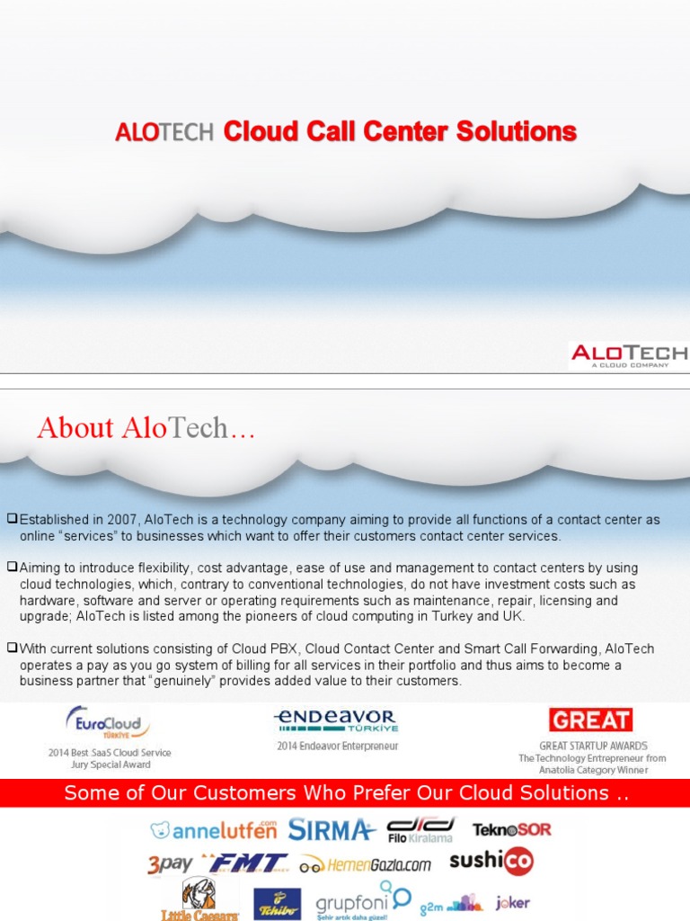 About Alotech | PDF | Call Centre | Cloud Computing