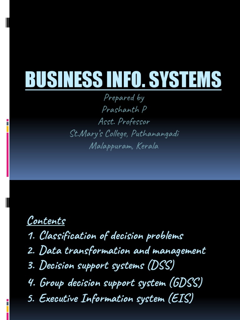 Bis Classification of Decision Problems-1 | PDF | Databases | Decision Support System