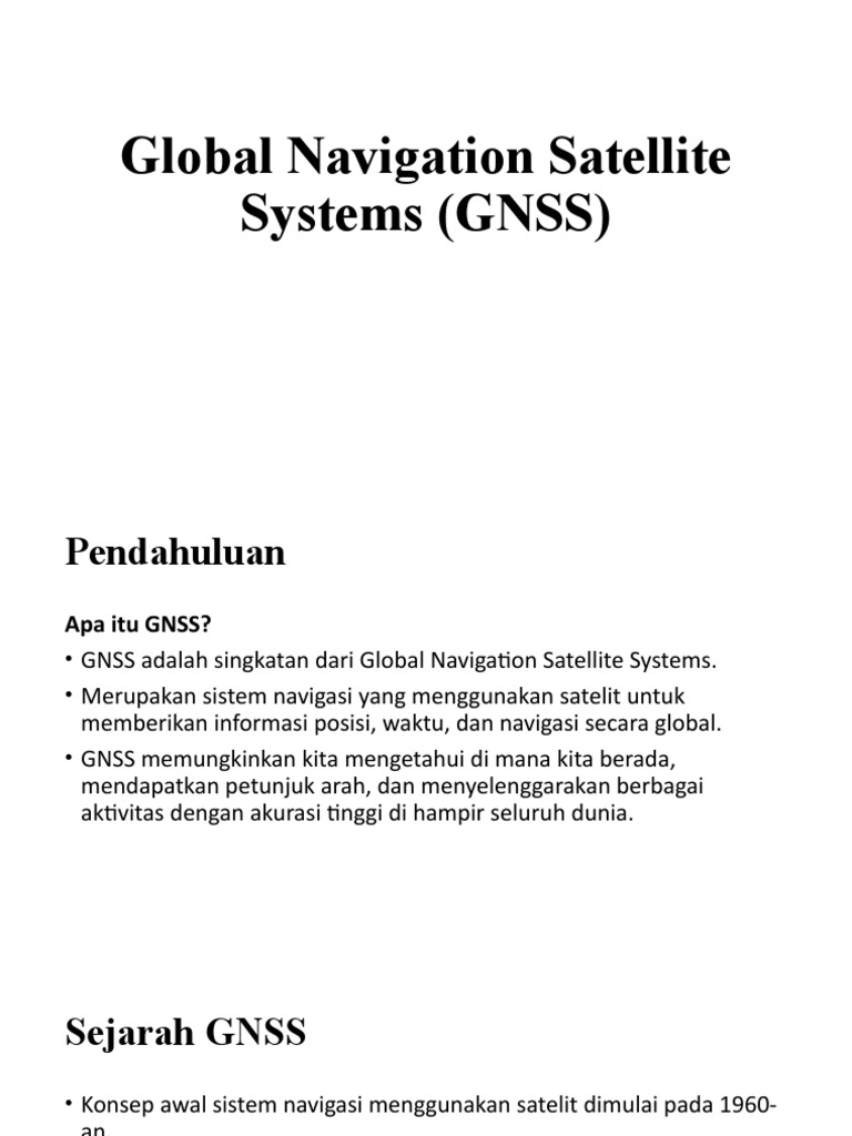 Global Navigation Satellite Systems (GNSS) | PDF